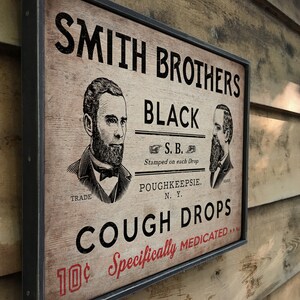 Vintage Wooden Sign Smith Brothers Decorative Sign - Etsy