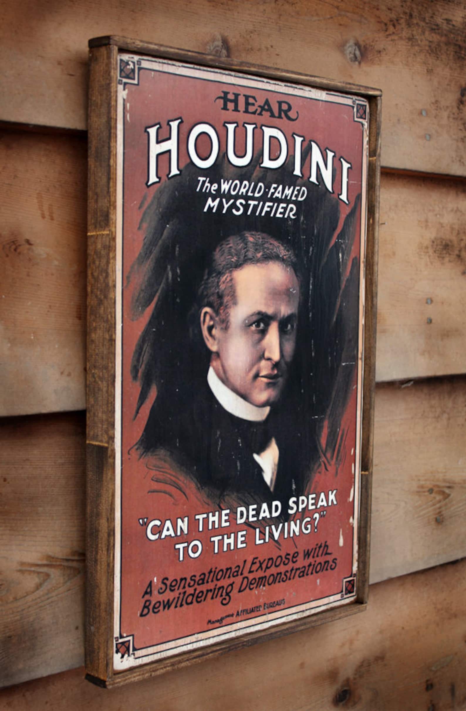 Vintage wooden sign 'Houdini' reproduction | Etsy