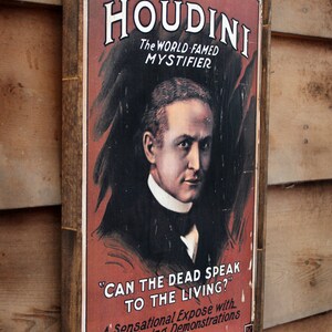 Vintage Wooden Sign 'houdini' Reproduction - Etsy