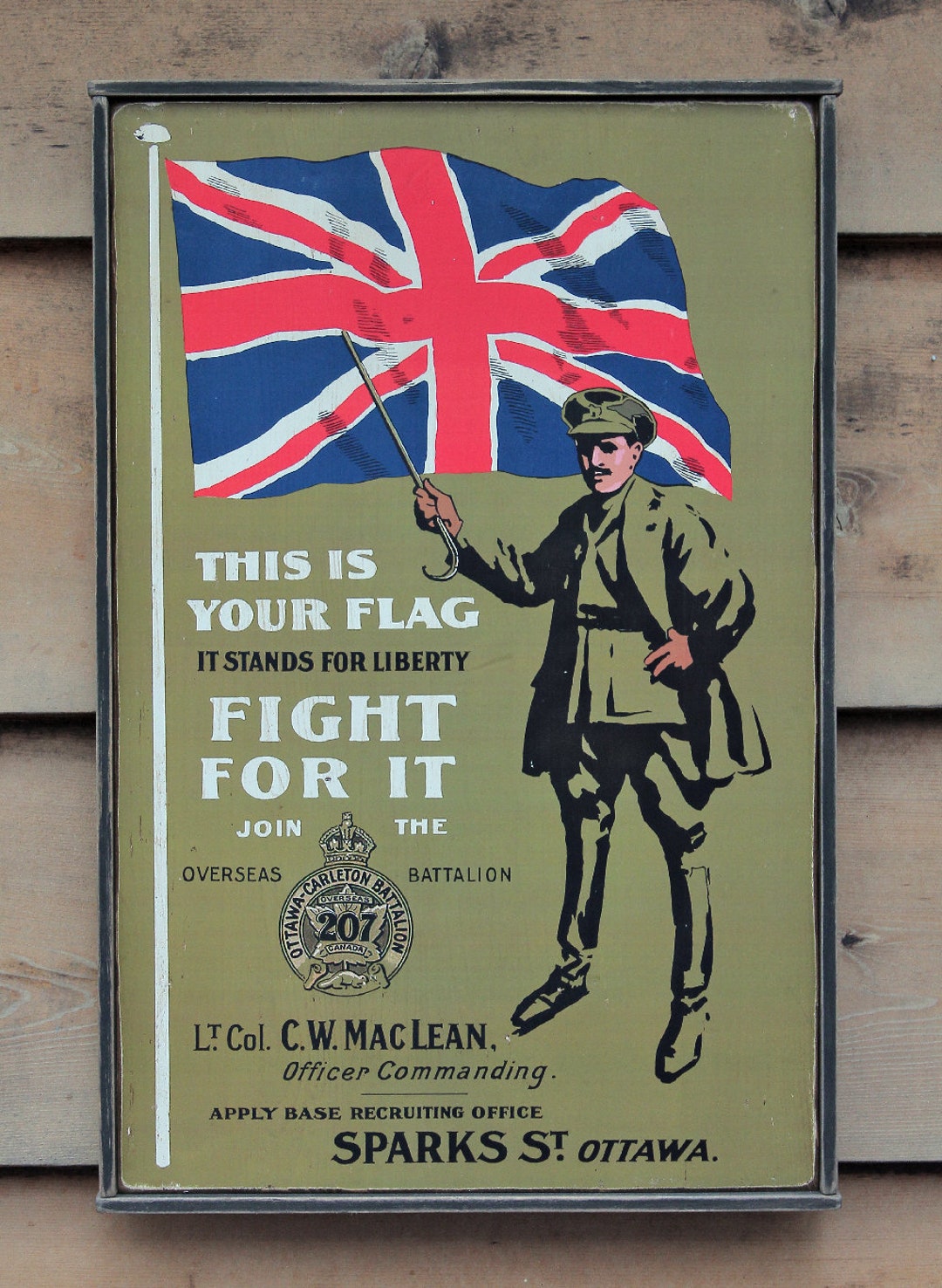 Vintage Wooden Sign 'this is Your Flag'. Canadian WW1 Reproduction - Etsy
