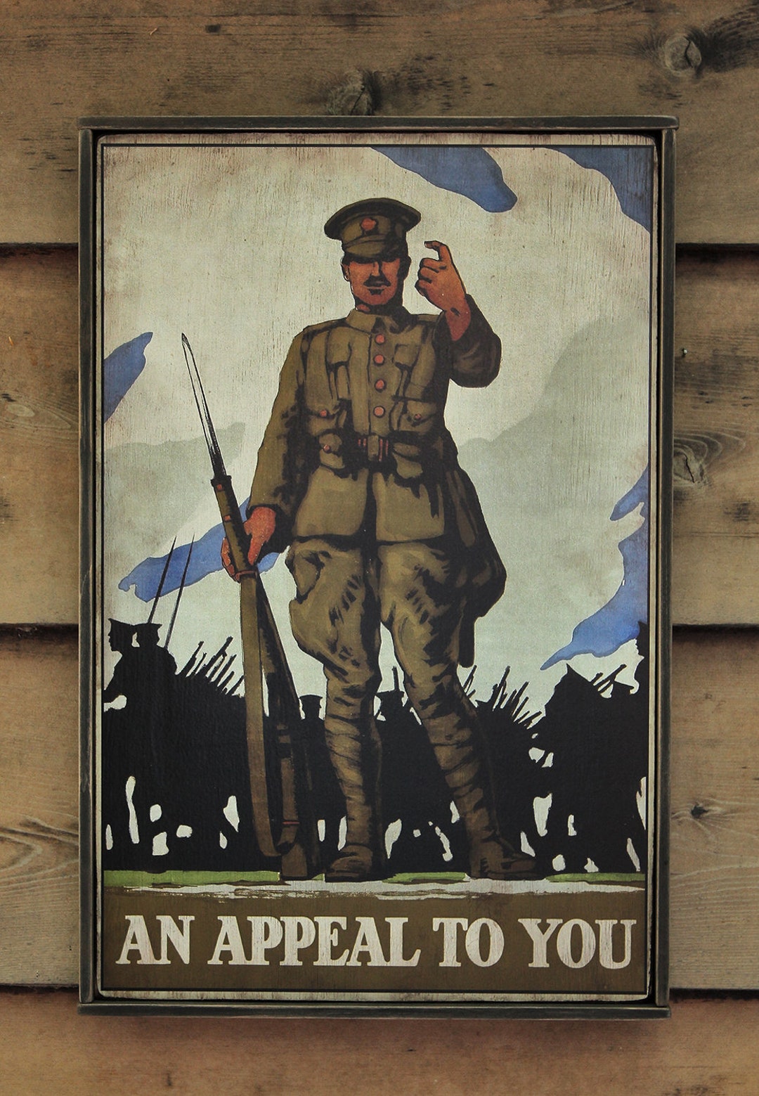 Distressed Wooden Sign 'an Appeal to You' WW1 Recruitment Reproduction ...