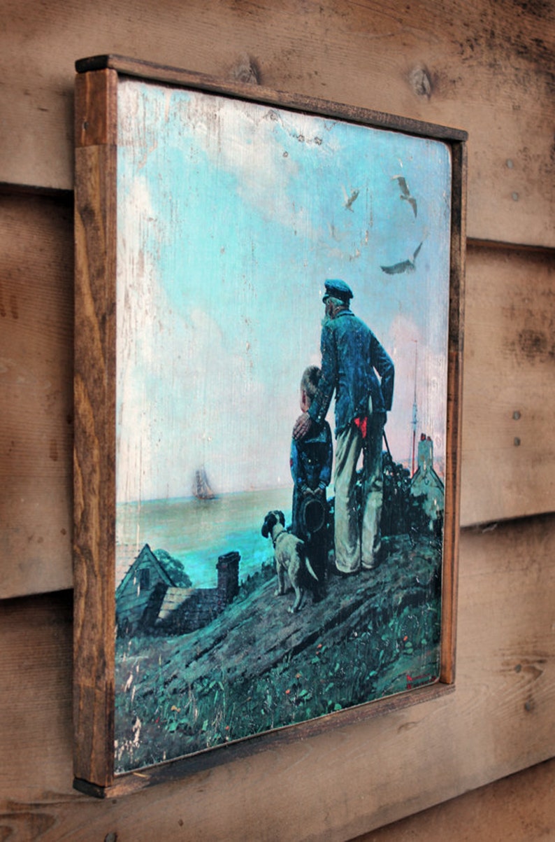 Vintage Wooden Sign 'looking Out to Sea' Norman - Etsy
