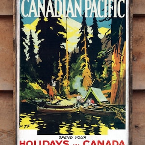 Vintage Wooden Sign 'holidays in Canada' Reproduction. - Etsy