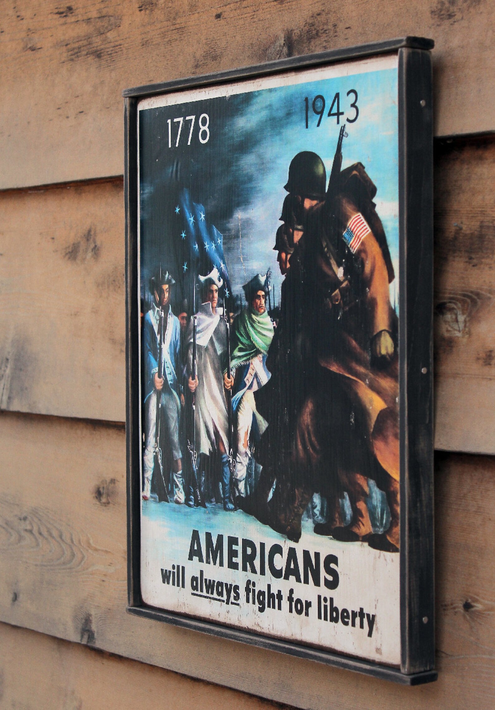 Vintage wooden sign 'Fight for Liberty'. American WW2 | Etsy