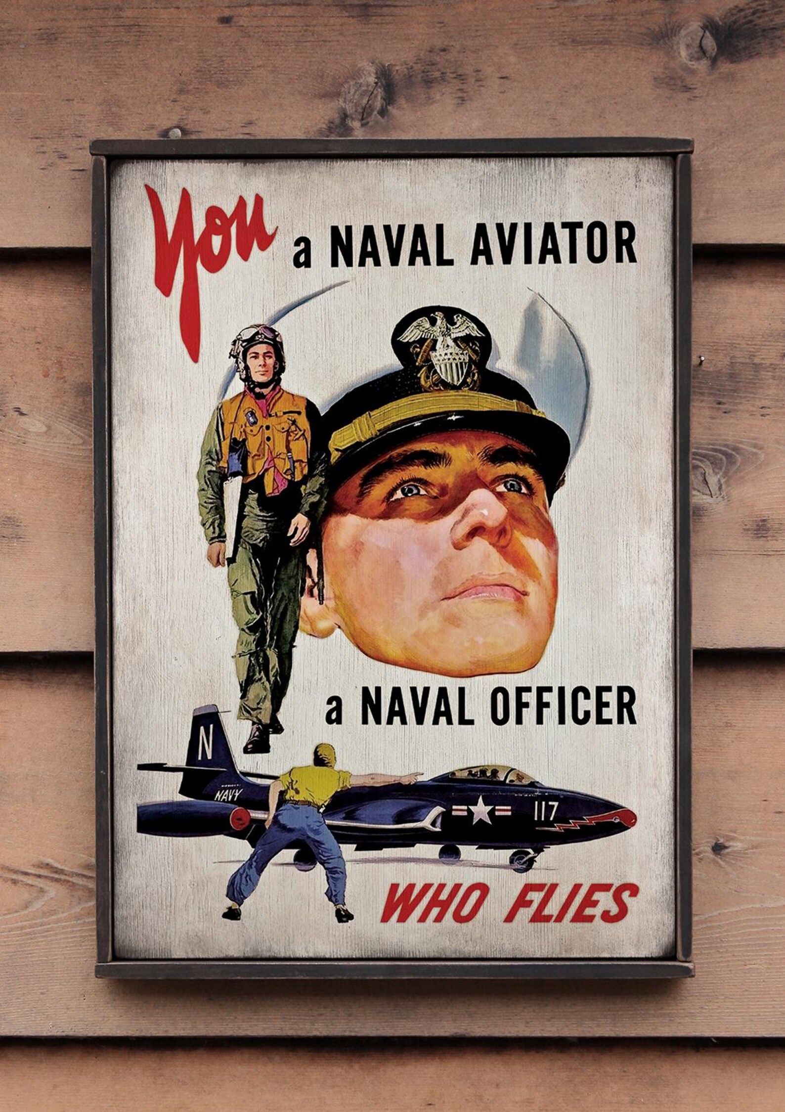 Distressed Wooden Sign ' You - A Naval Aviator '. US Navy Reproduction ...