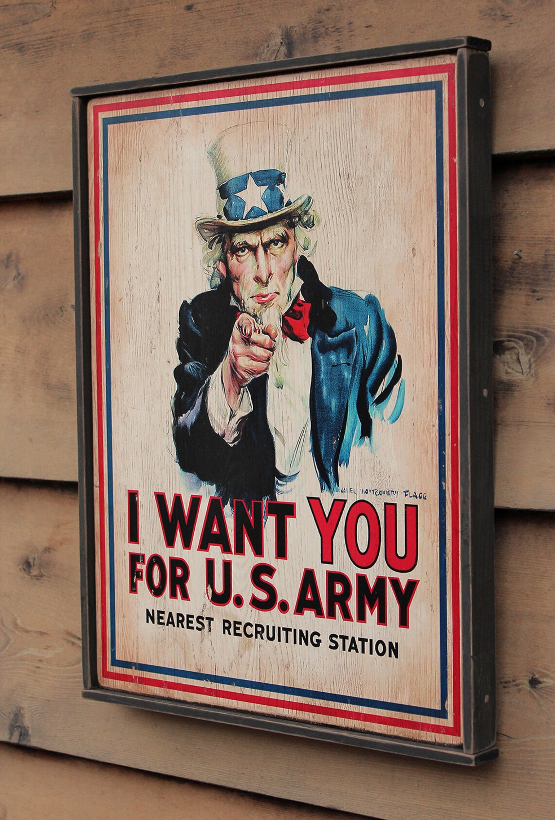 Vintage Wooden Sign 'uncle Sam Wants You'. American - Etsy