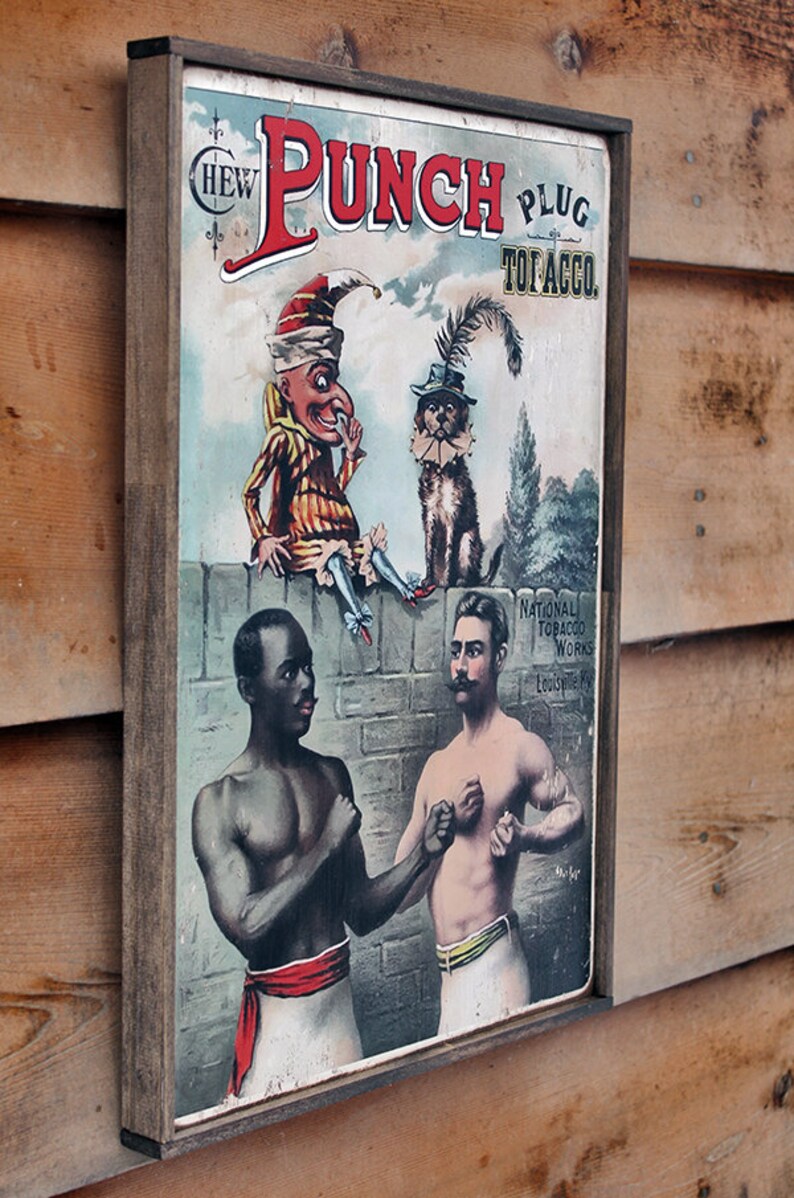 Vintage/wooden sign/Punch Tobacco/Reproduction concept | Etsy