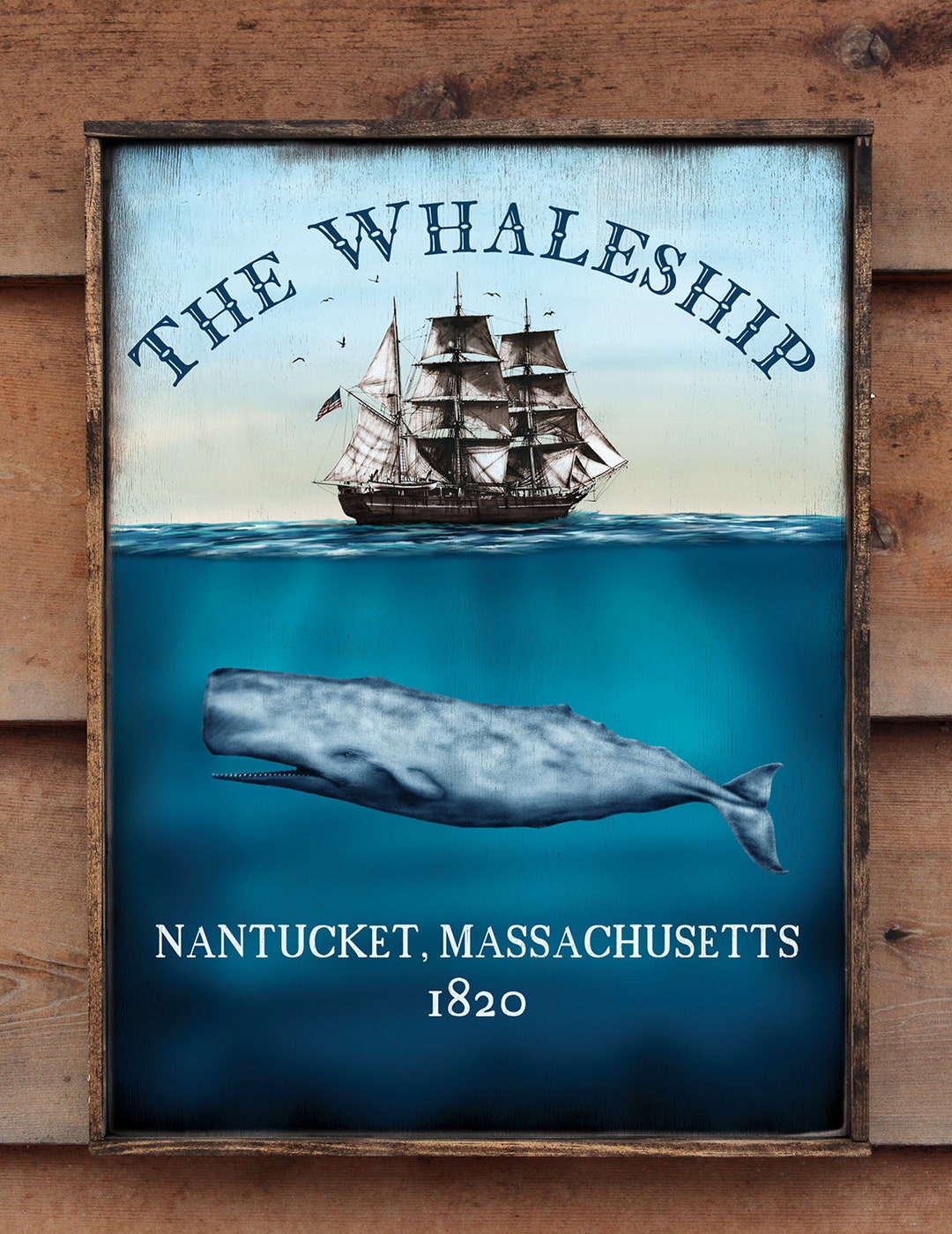 Vintage Nautical Wooden Sign ' the Whaleship ' - Etsy