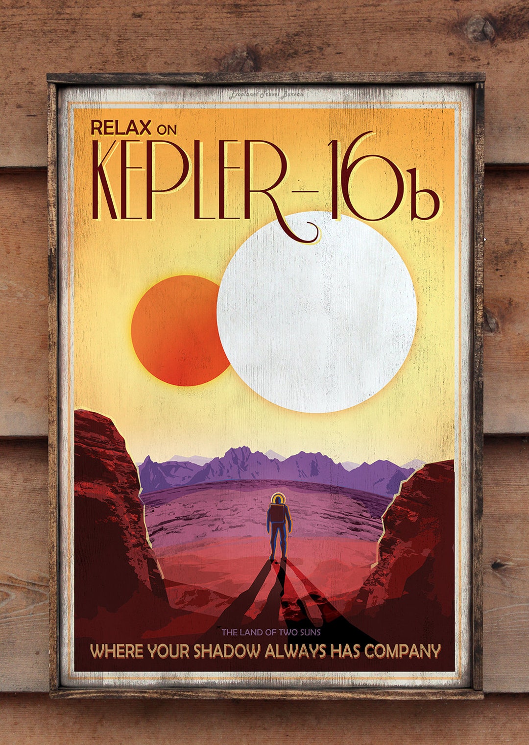 Distressed Wooden Sign - Kepler-16b - Reproduction Sign- U.S. Duty Free ...