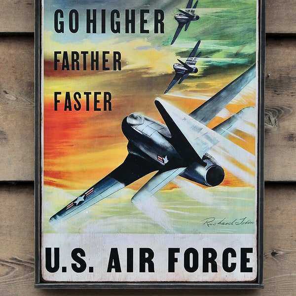 Vintage Air Force Poster - Etsy