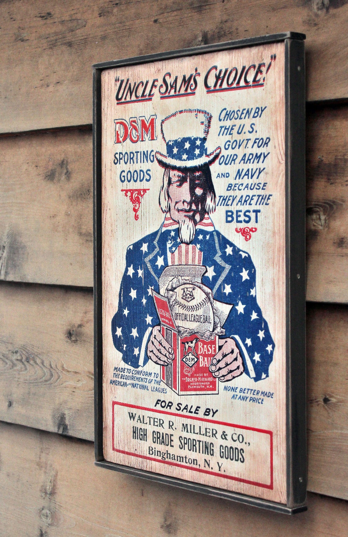 Vintage Wooden Sign 'uncle Sam's Choice' Official | Etsy