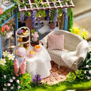 DIY 1:24 Miniature Garden Tea Party Dollhouse With Furniture - Etsy
