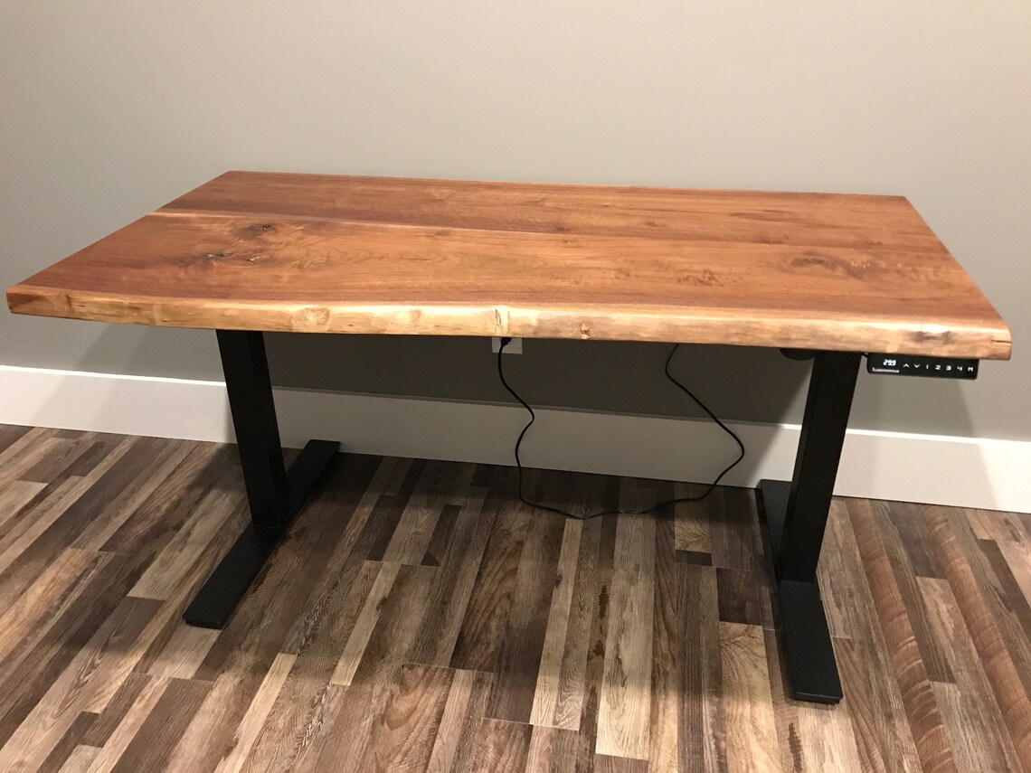 Power Lifted Live Edge Desk, Power Lifted, Stand up Desk, Live Edge ...
