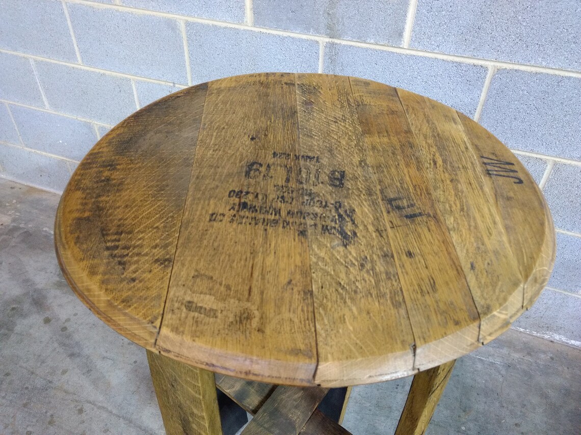 Reclaimed Jim Beam Barrel Side Table - Etsy
