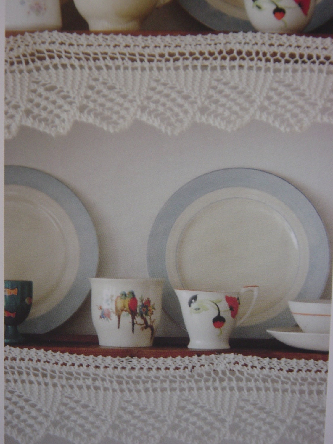 Lace Shelf Edging Hand Knitted 2 Strips of Lace - Etsy
