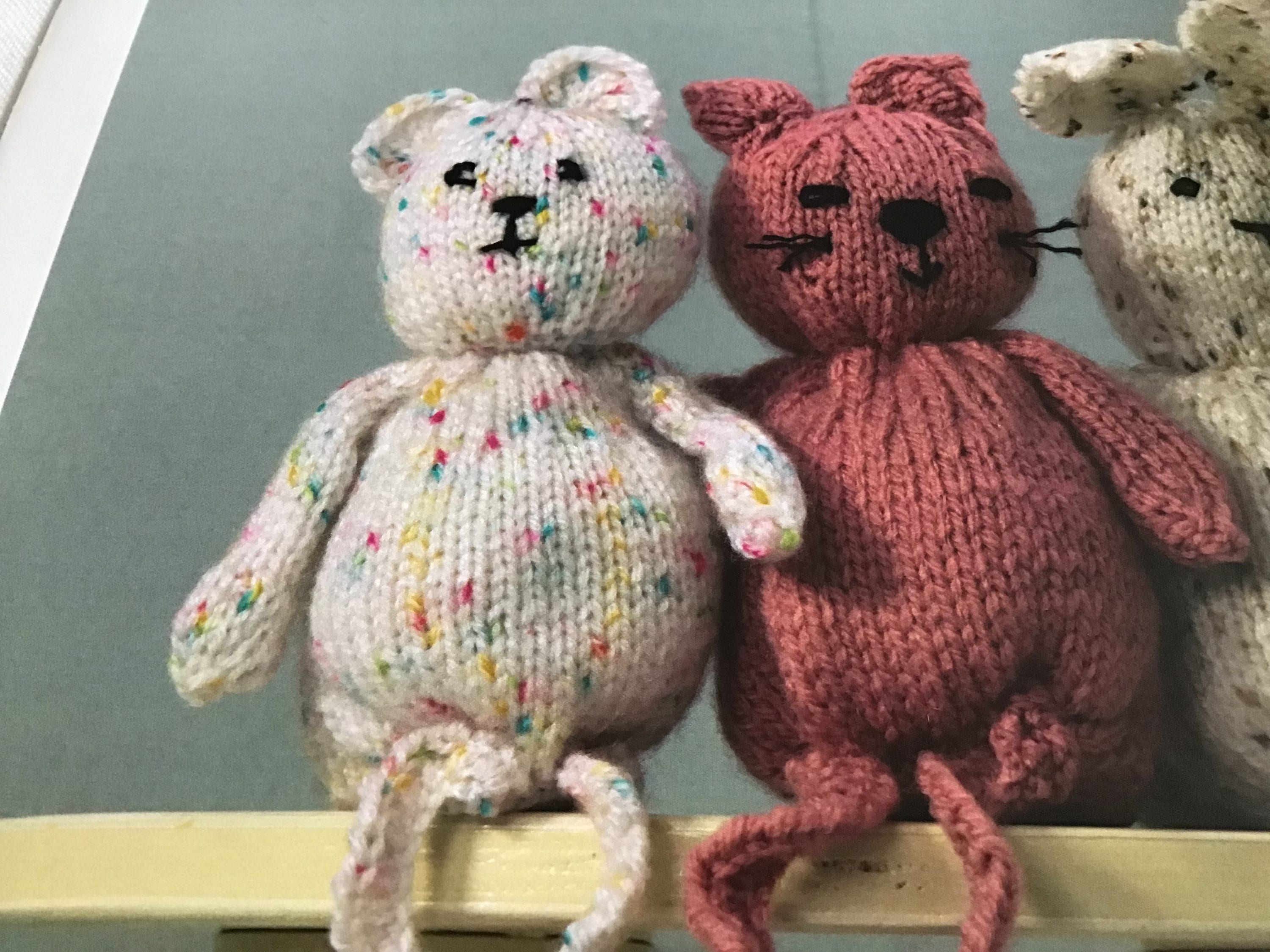 Knitting Pattern Toys Cat Rabbit Bear Shelf Toys DK Light - Etsy