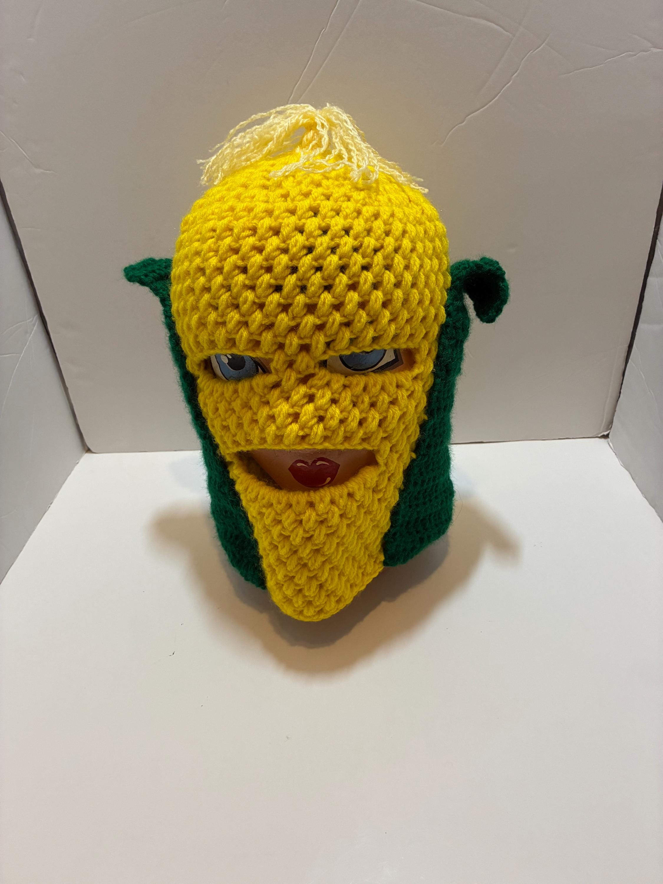 Corn Ski Mask: Crochet Halloween Costume Hat, Men's Size - Etsy