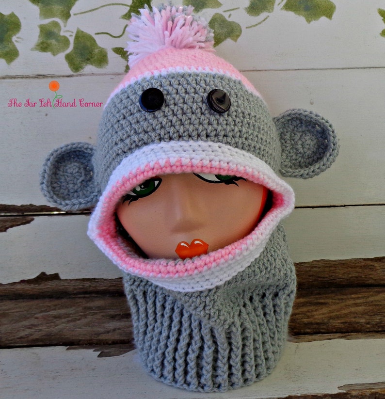 Crochet Sock Monkey Ski Mask - Etsy