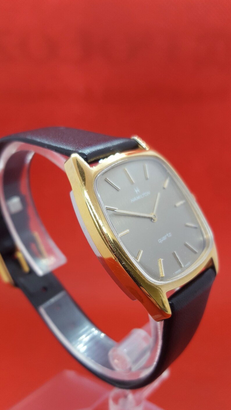 Hamilton Mens Vintage Quartz Watch Hamilton Mens Retro Gold Watch ...
