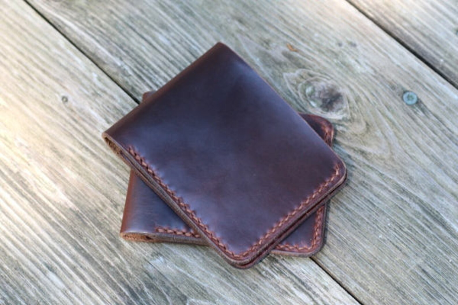 Traditional Leather Bifold Wallet (horween Brown Chromexcel) - Etsy