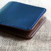 Horween Shell Cordovan Traditional Leather Bifold Wallet navy Blue - Etsy