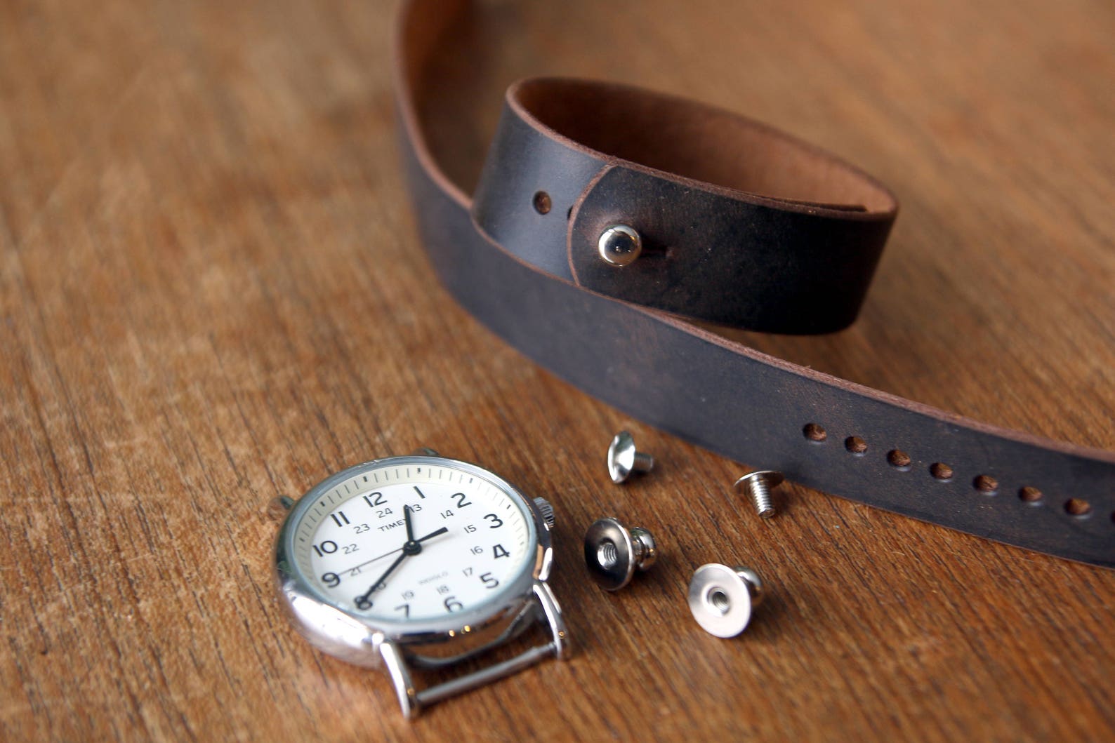 Leather Watch Strap for Timex Weekender Dark Brown - Etsy