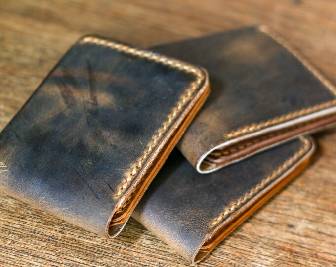 Traditional Bifold Wallet in Brown Crazyhorse Vintage - Etsy