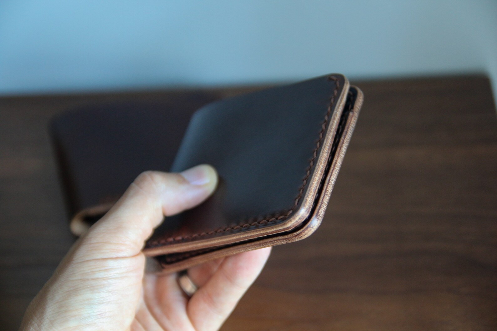 Traditional Leather Bifold Wallet (horween Brown Chromexcel) - Etsy