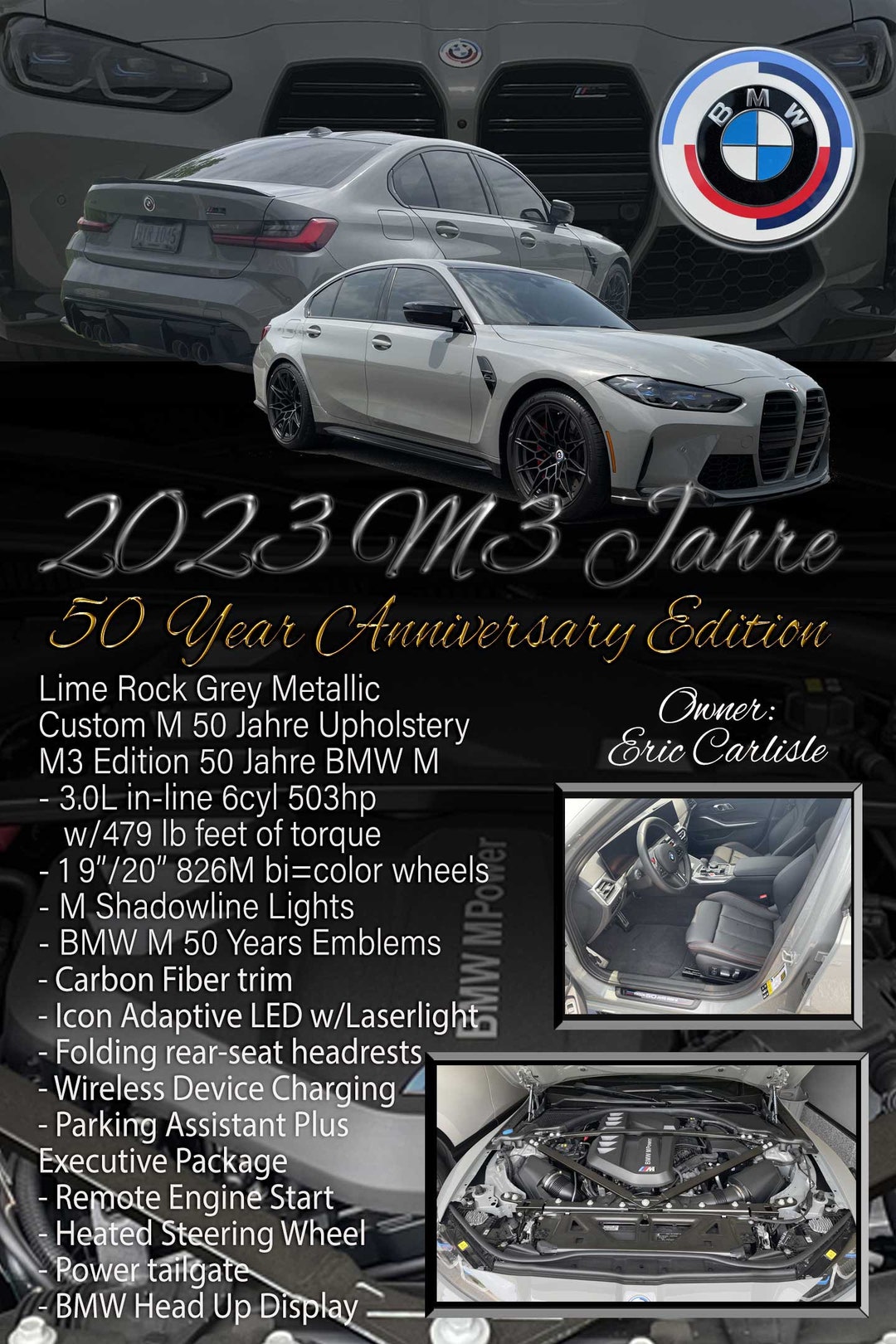 Custom Modern Car Show Sign - 1/8" Thick PVC or Aluminum Composite ...