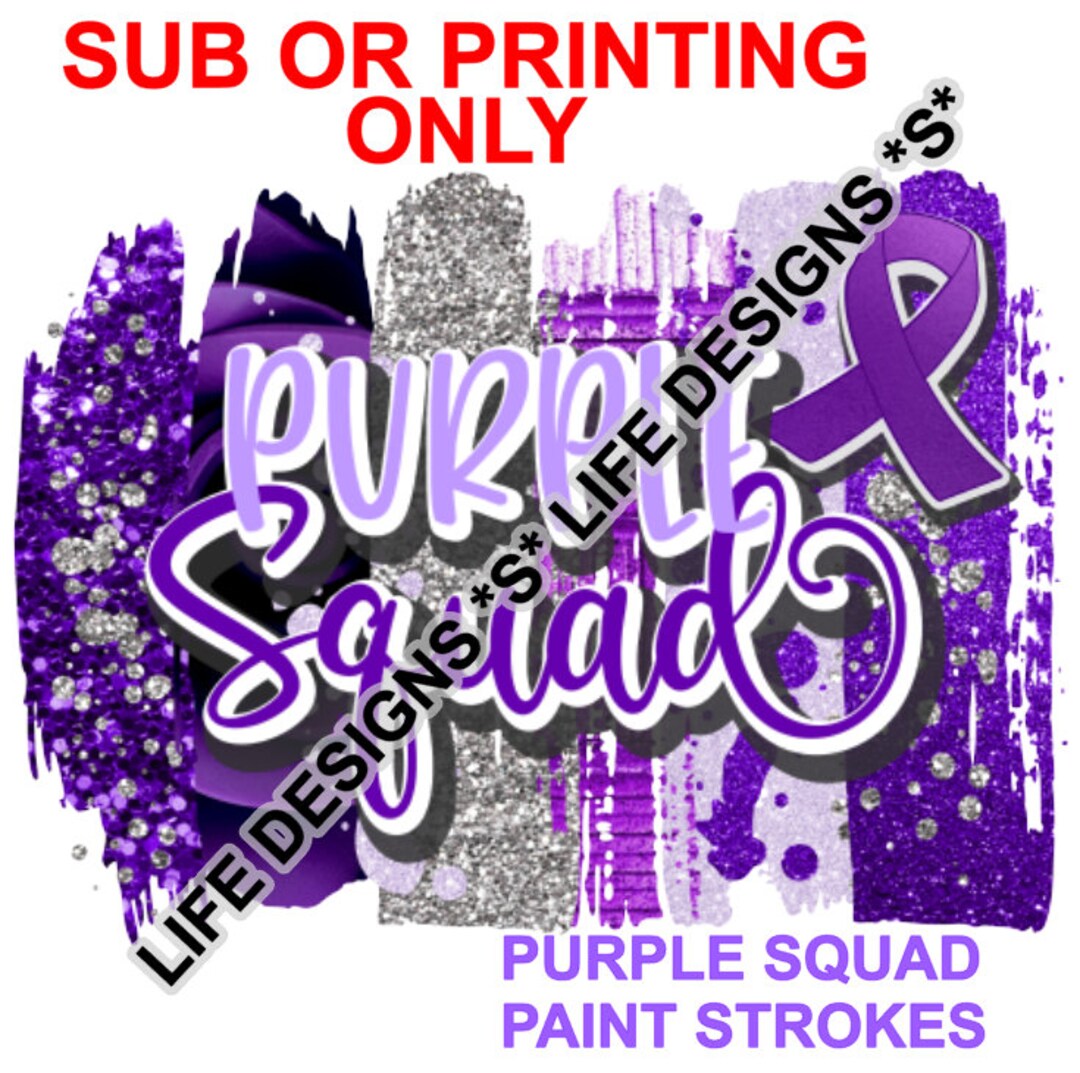PURPLE SQUAD Paint Strokes Png / Sublimation - Etsy