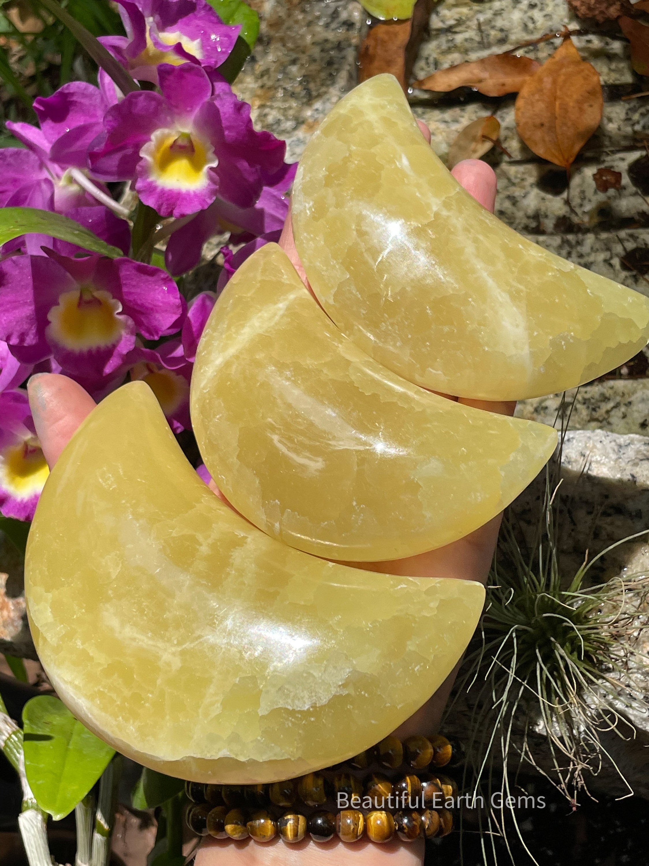 Lemon calcite Lemon Calcite Moon Calcite Moon Moon Crystal | Etsy