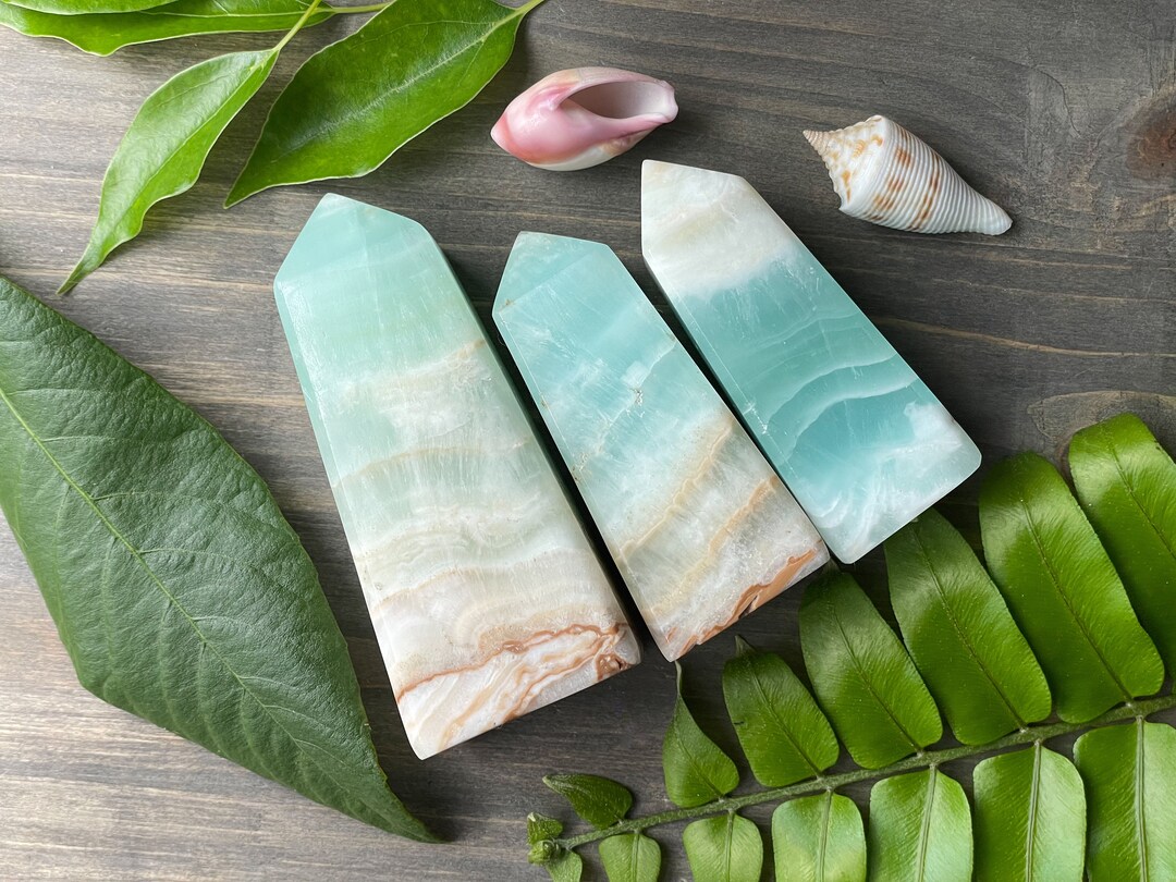 Caribbean Calcite Tower - Caribbean Calcite - Aqua Calcite - Rocks and ...