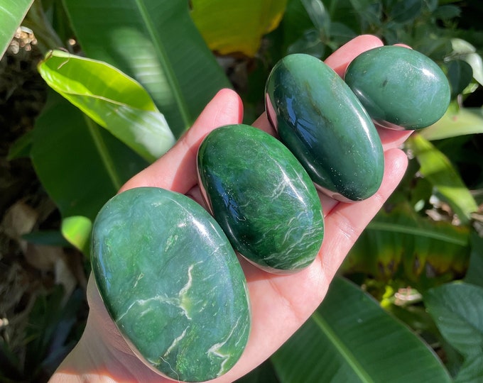 Jade, Jade Palm Stone, Nephrite Jade, Palm Stones, Meditation Stone ...
