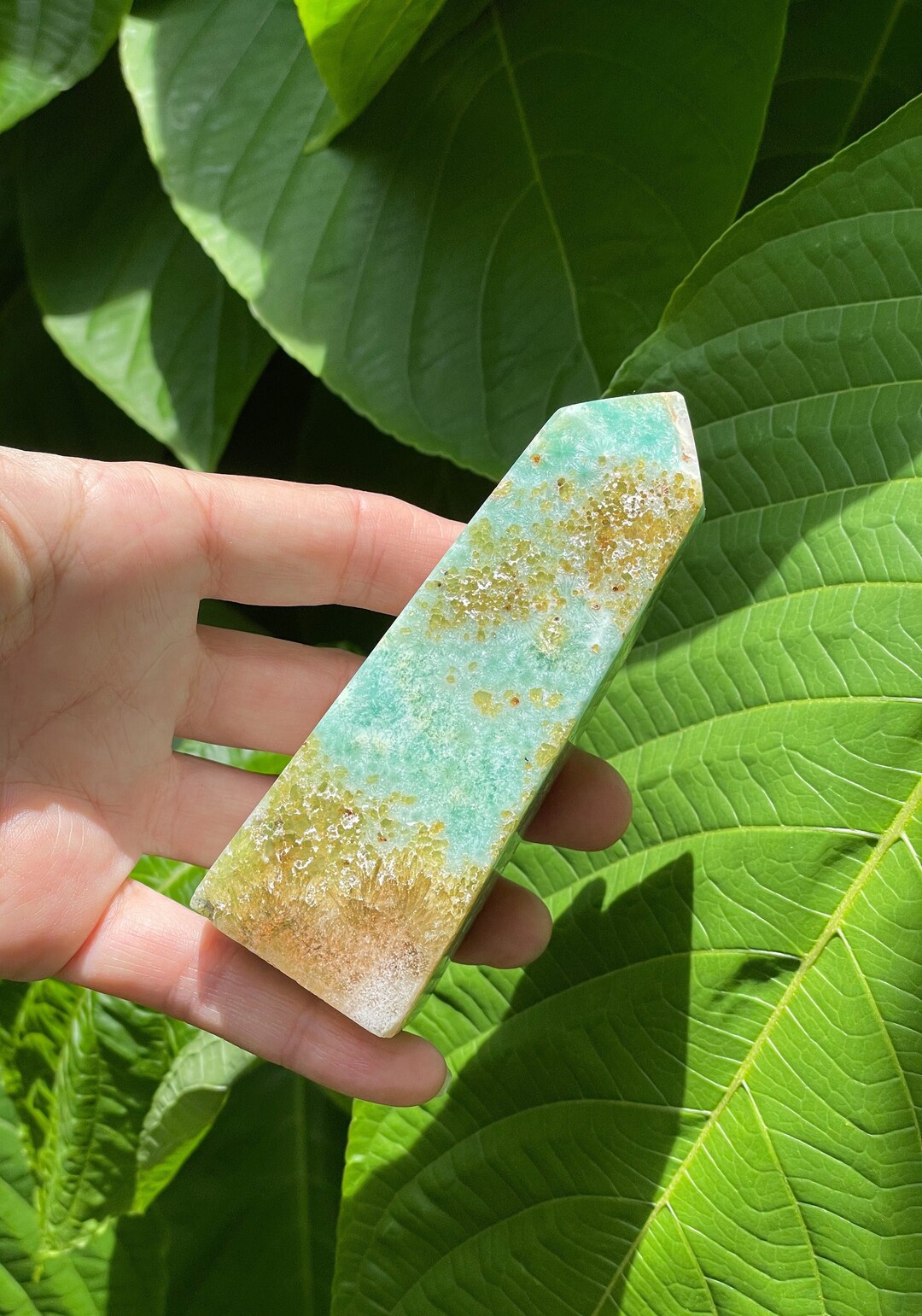 Smithsonite Tower, Blue Green Aragonite Smithsonite, Crystal Tower ...