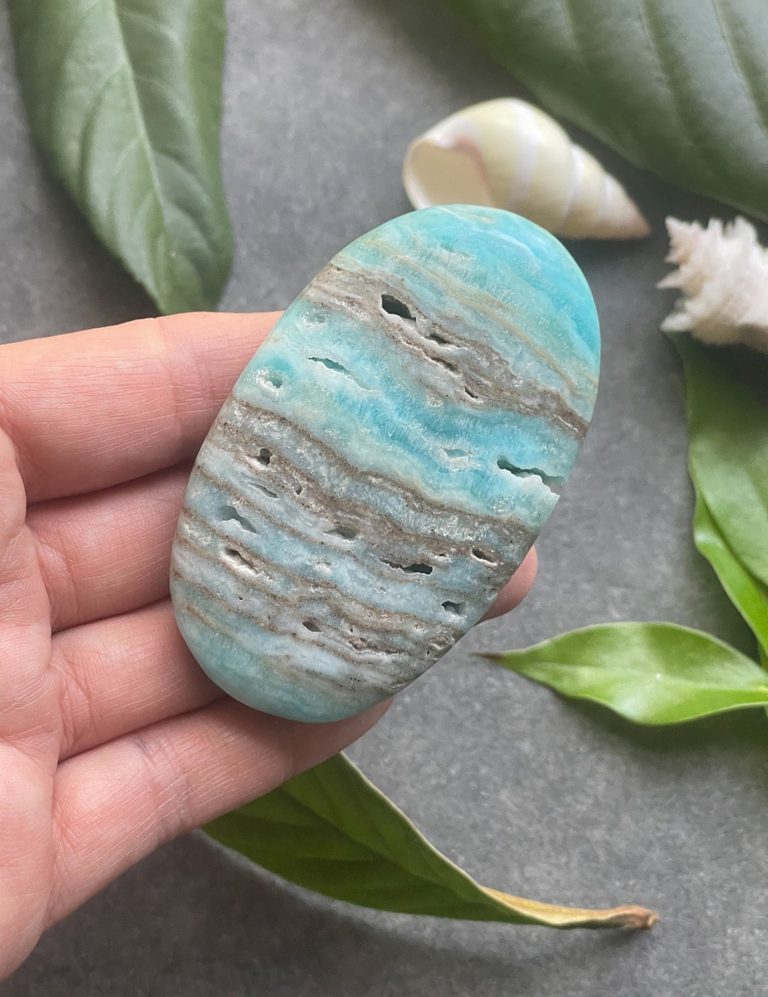 Aragonite, Aragonite Palm Stone, Blue Green Aragonite, Blue Aragonite ...