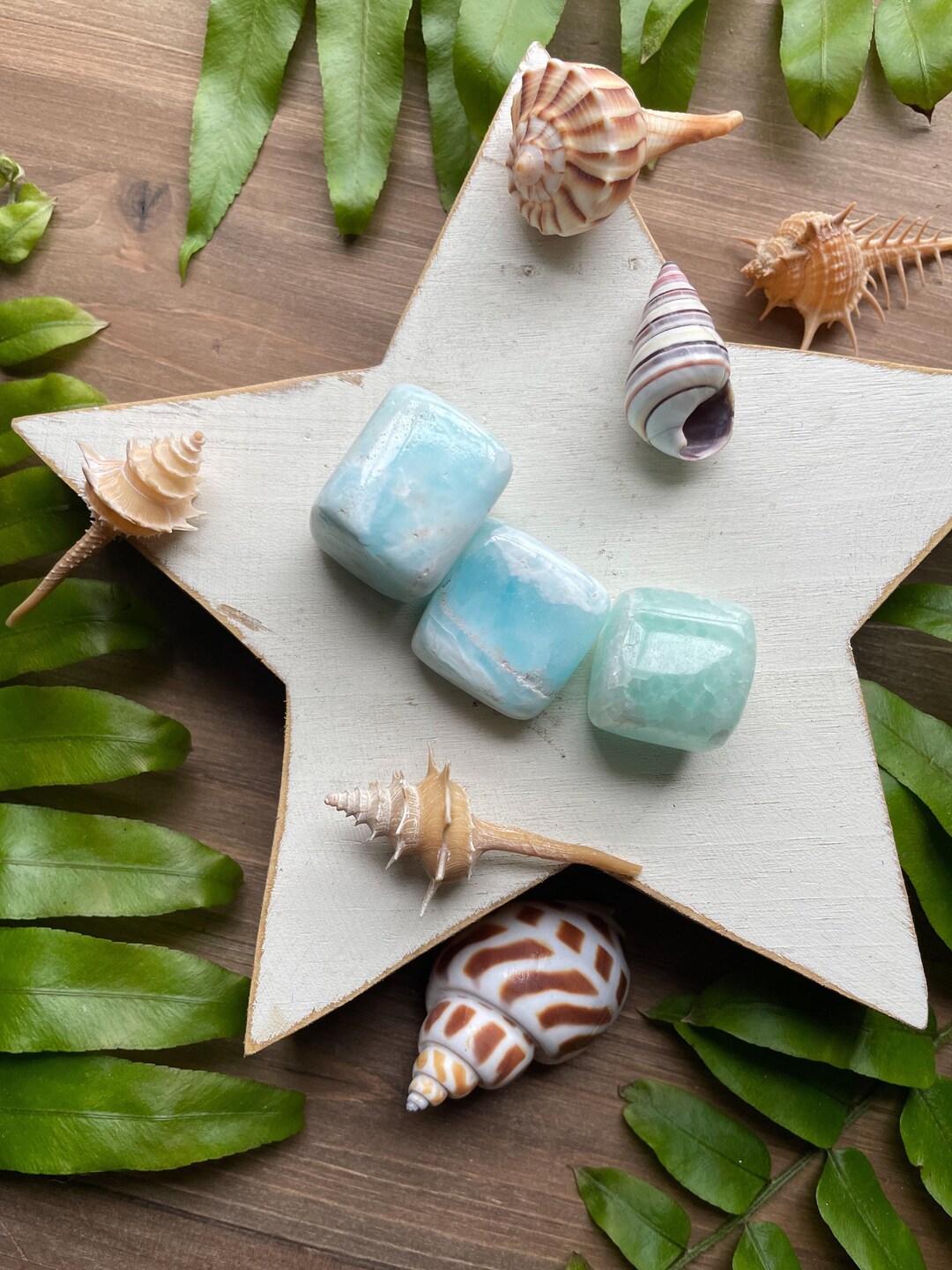 Caribbean Calcite Tumbled Stone, Blue Calcite, Rocks and Minerals, You ...