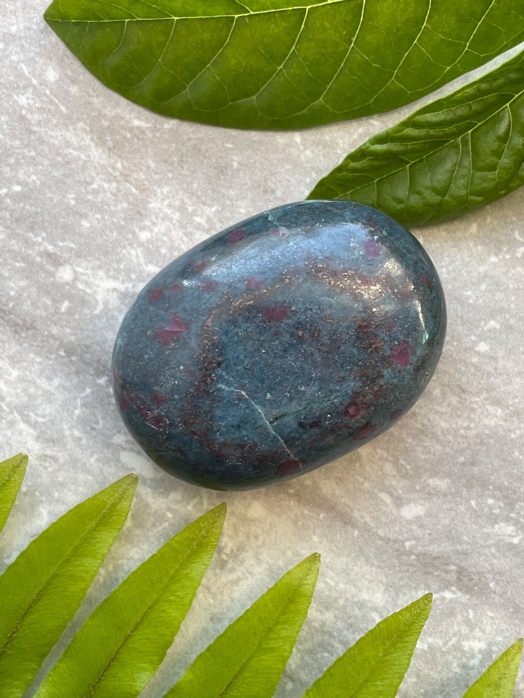 Ruby Kyanite, Ruby Palm Stone, Ruby Kyanite Palm Stone, Blue Kyanite ...