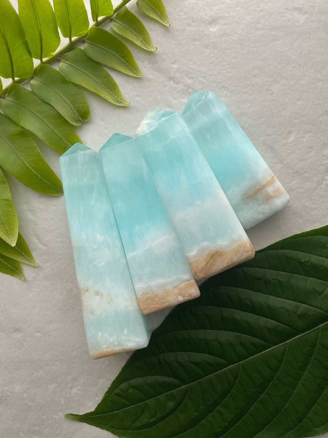Caribbean Calcite, Caribbean Calcite Tower, Aqua Blue Calcite, Calming ...