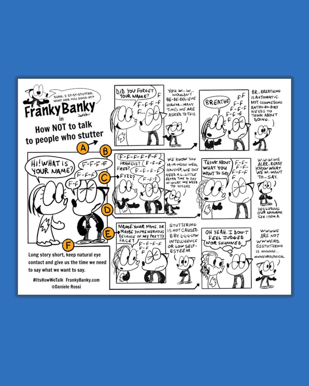 How NOT to Talk to People Who Stutter Poster - Etsy