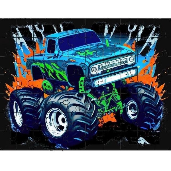 Monster Truck Puzzle - Etsy