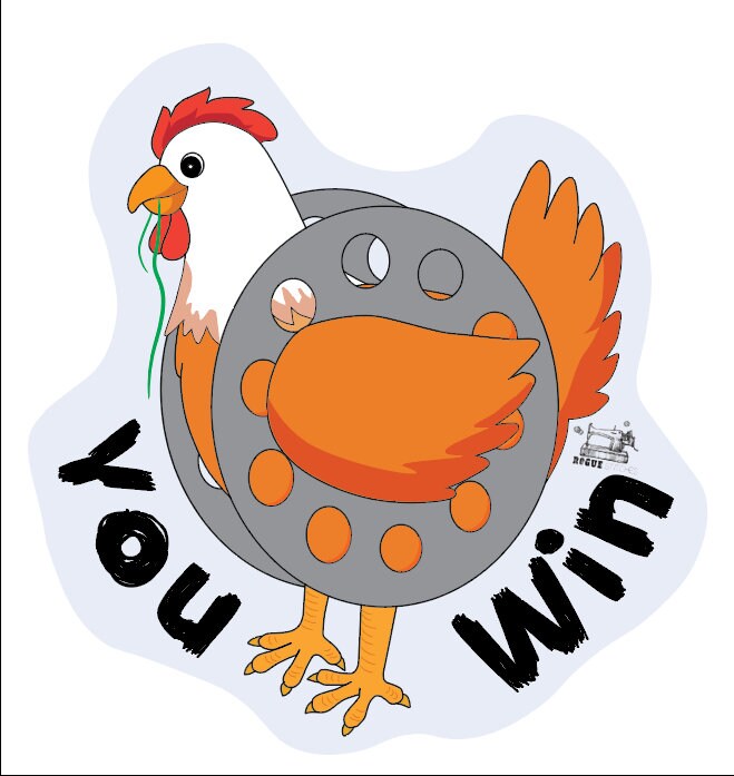 You Win Bobbin Chicken Sticker - Sewing Lover Gift - Etsy