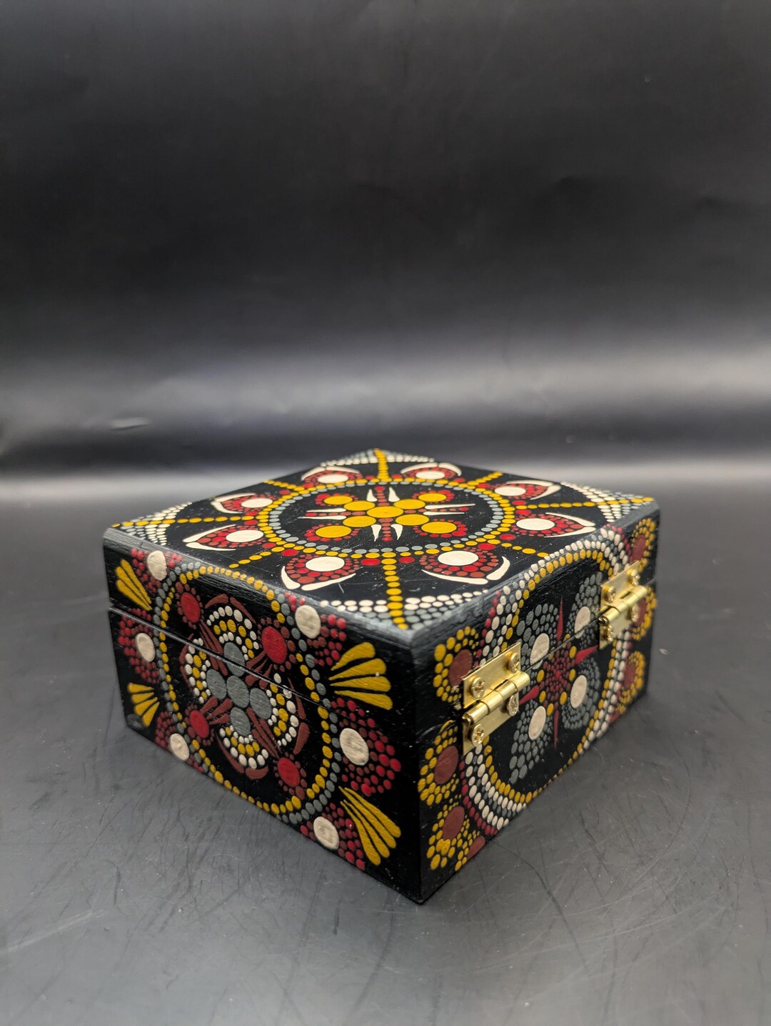 Aries Zodiac Astrology Sign Mandala Dot Magnet Box - Etsy