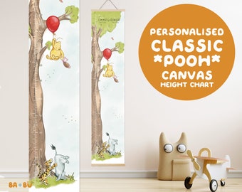 Classic Winnie the Pooh & Friends Height Chart Personalized - Etsy