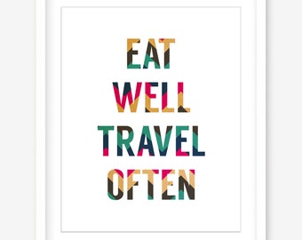 Eat Well Print - Etsy