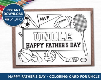 DIY Fathers Day Coloring Page Card Craft From Kids, DIY Foldable ...
