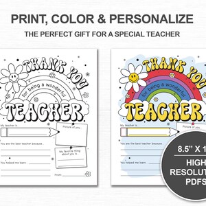 Teacher Appreciation Week Printable, Teacher Survey, Teacher Coloring ...