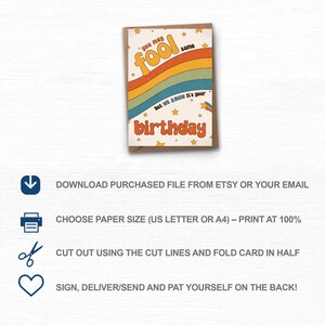 April Fools Birthday Card April First 1st Printable Card Bonus Stickers ...