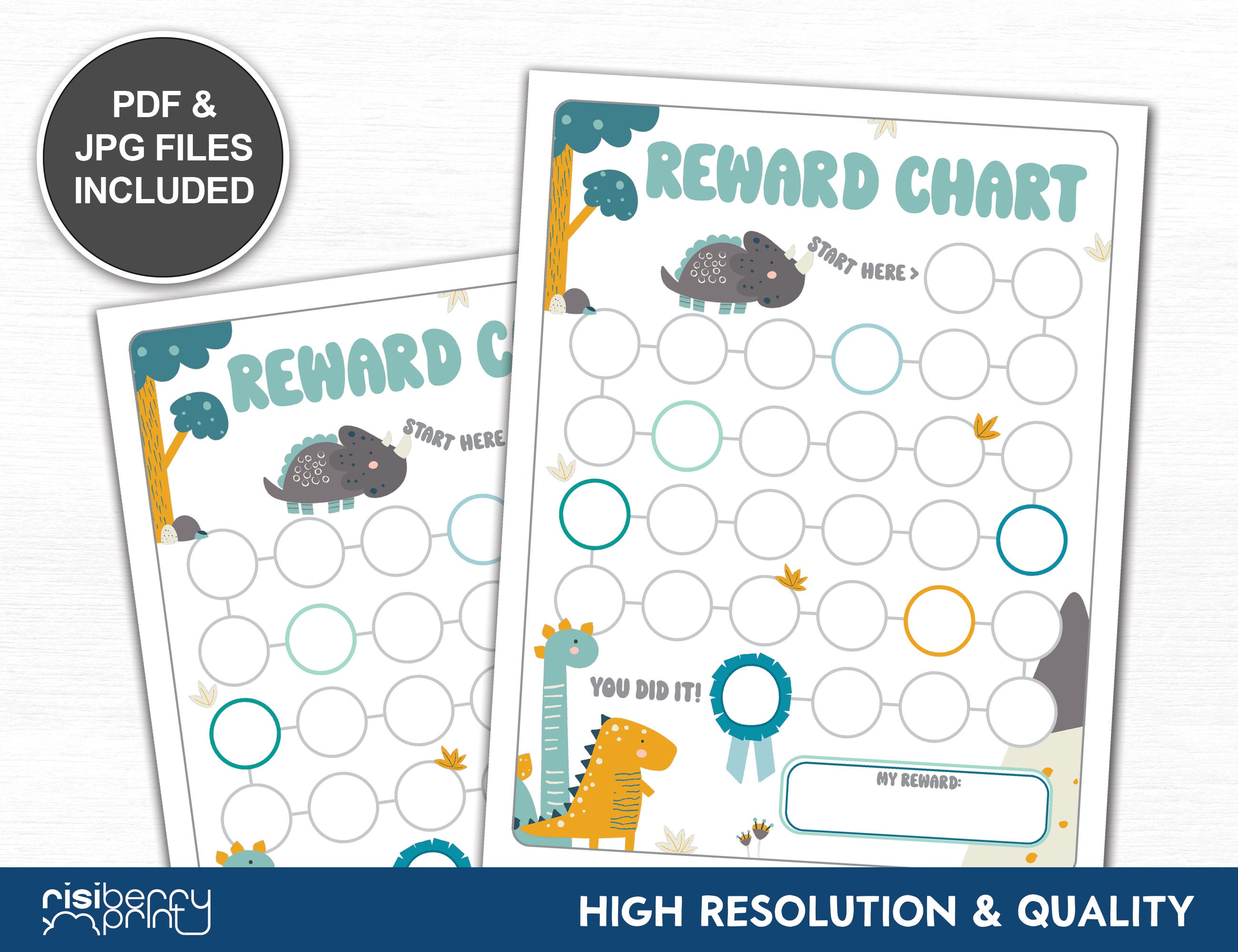 Dinosaur Printable Kids Reward Chart, Toddler Reward Chart Resource ...