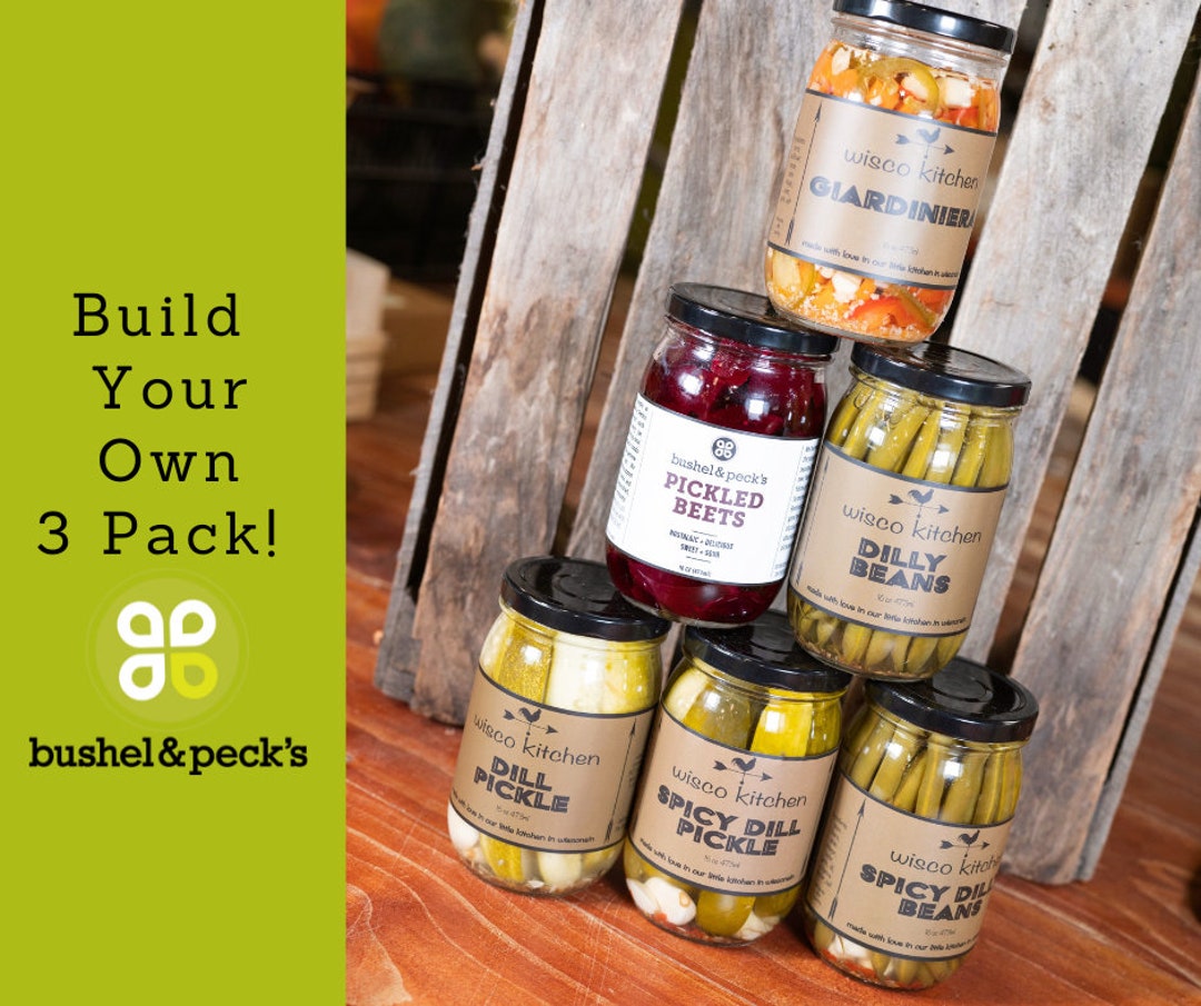 B&p's Custom 3 Pack Pickled Items - Three Jars - Etsy
