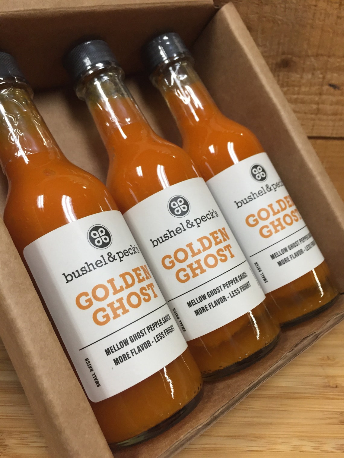 B&p's Golden Ghost Pepper Hot Sauce - Small Batch Handmade - Three ...
